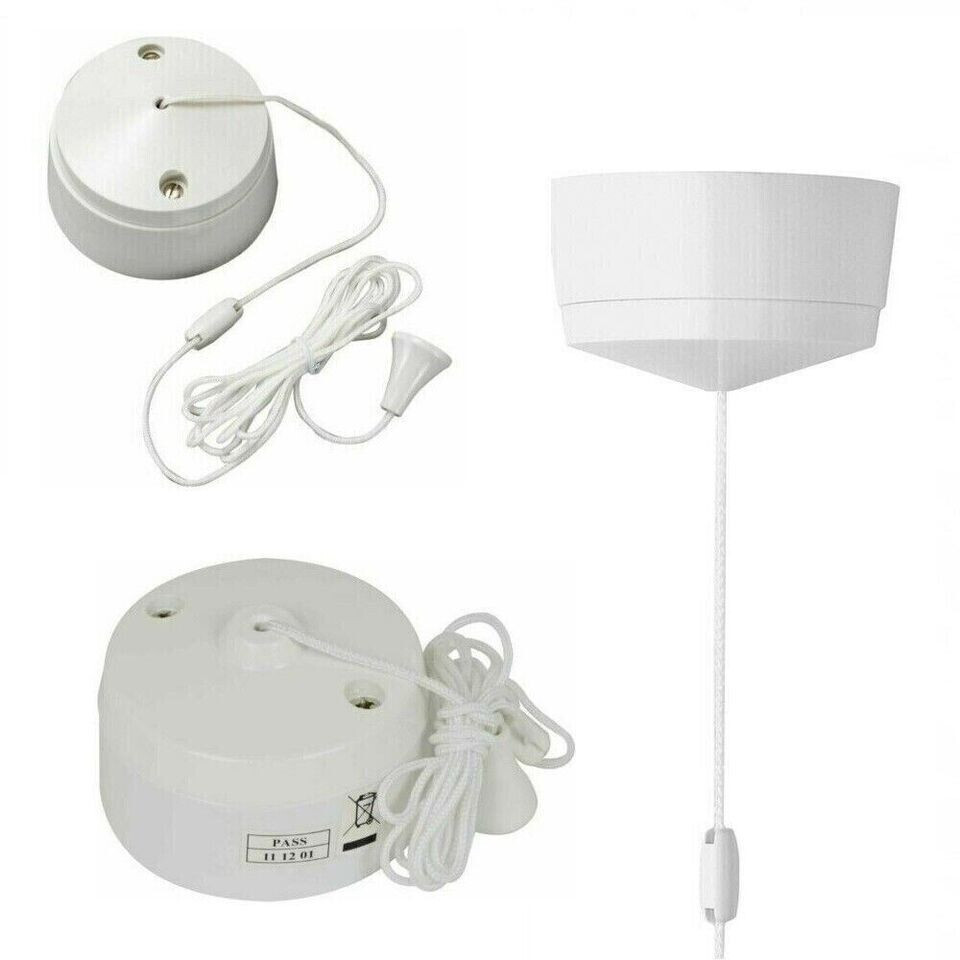 10 Amp Pull Cord Bathroom Lamp 1 Gang 1 Way Ceiling 1.5m Pull Cord ...