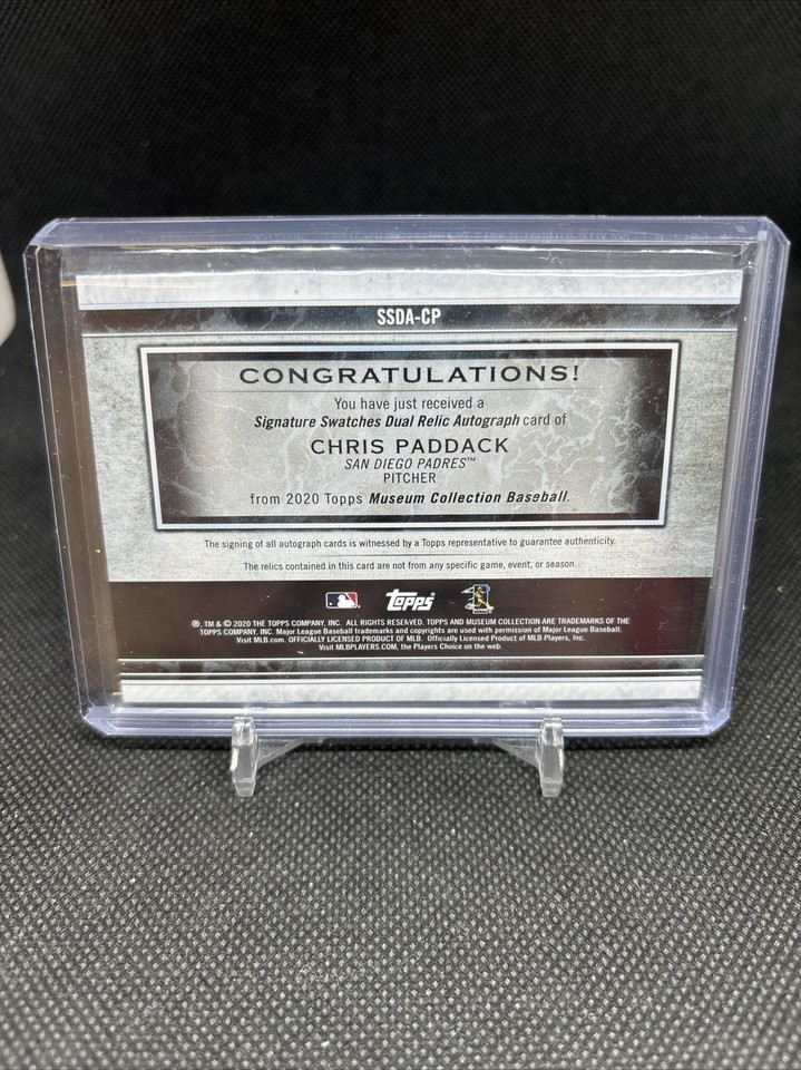 Chris Paddack Topps Museum Auto Autographed Jersey Relic Card 1/1 | eBay