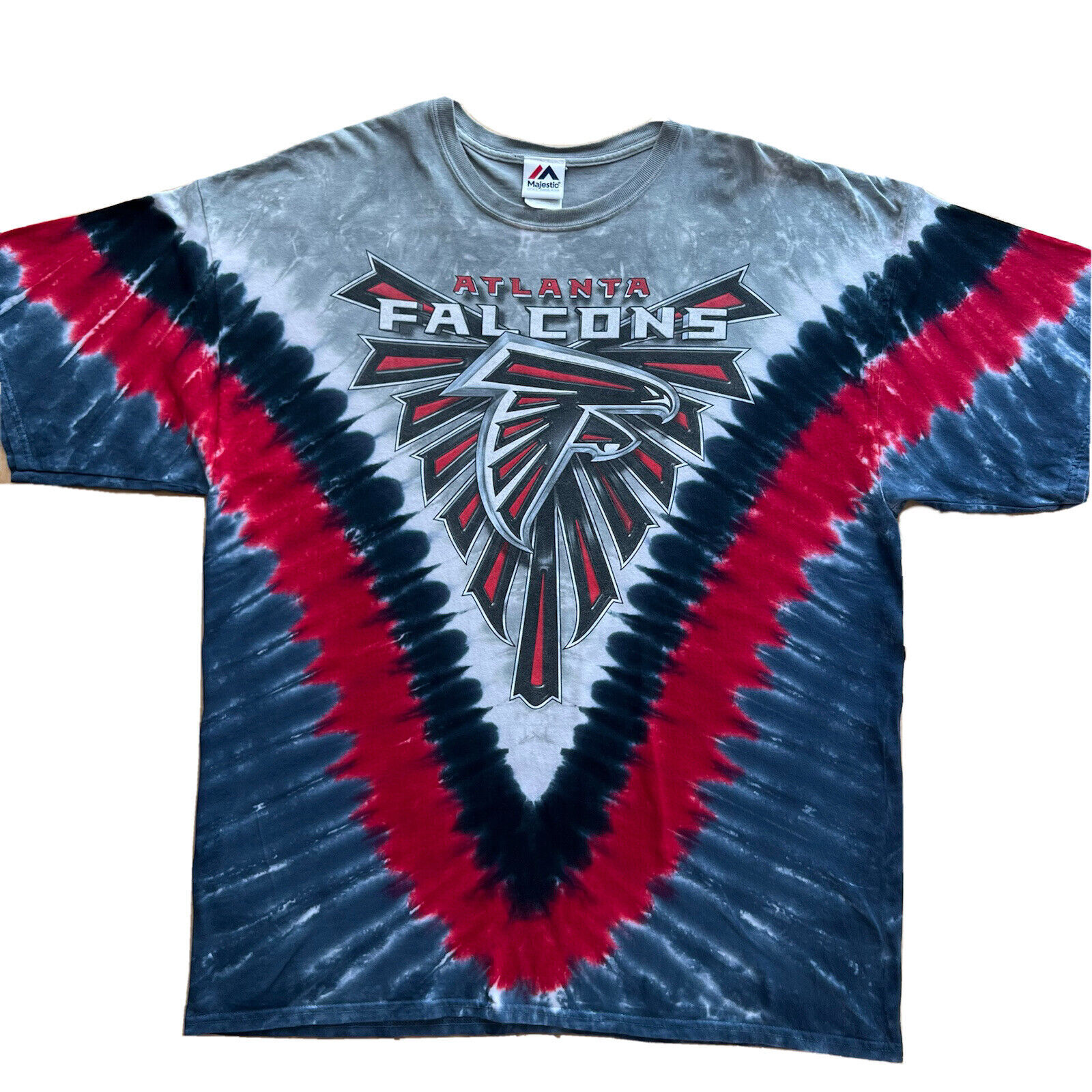 ATLANTA FALCONS OFFICIAL NFL LIQUID BLUE V TIE DYE ADULT SHIRT VICTORY ...