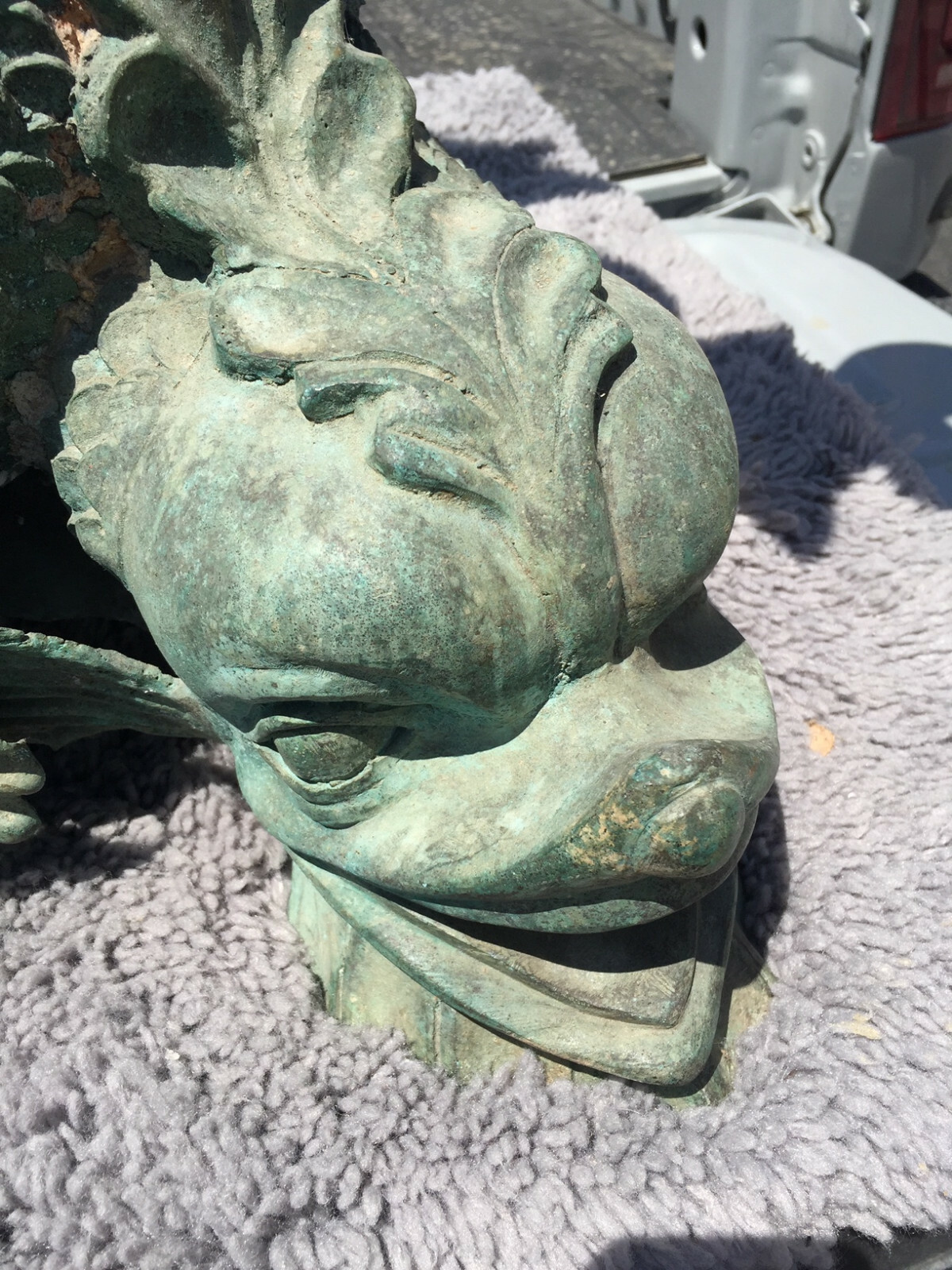 Vintage Bronze Dolphin / Koi Fish Table Base | eBay