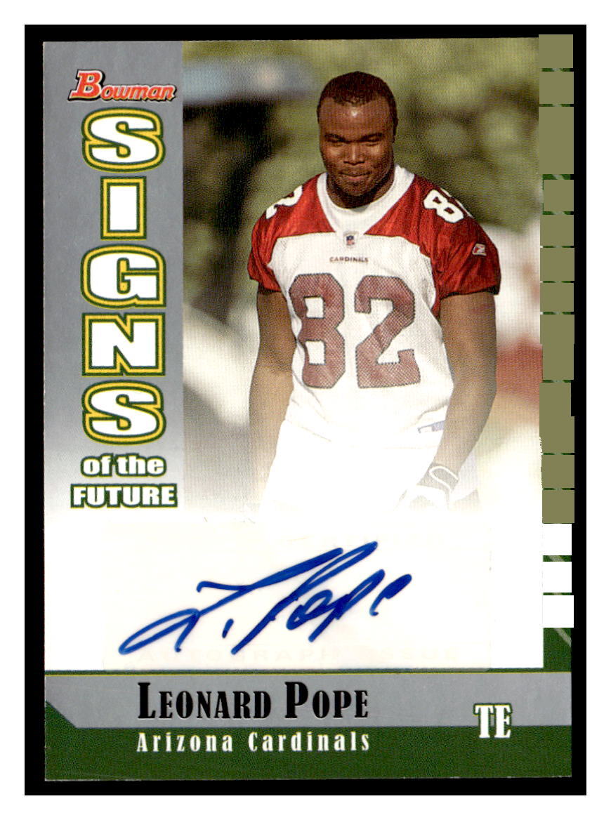 LEONARD POPE 2006 Bowman AUTO AU Signs of the Future Auto | eBay