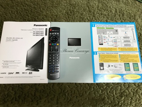 PANASONIC TH-58PZ700U OPERATING INSTRUCTIONS REMOTE CONTROL QUICK START ...