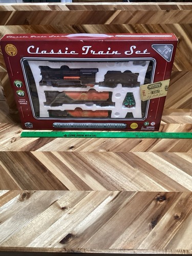 WOW TOYZ 20 Piece Battery Operated Classic Train Set w/ Lights + Sounds ...