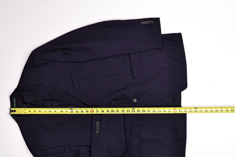 Vintage Lauren Ralph Lauren Wool/Cashmere Navy Stripe Suit 44R Pants ...