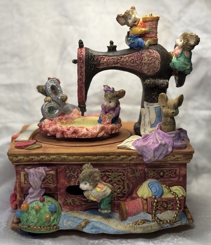 Vintage Motion Music Box Mice On Sewing Machine Tested Tea For Two | eBay