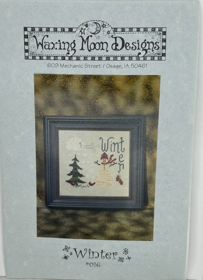 Waxing Moon Designs Cross Stitch Embroidery Needle point "Winter" | eBay