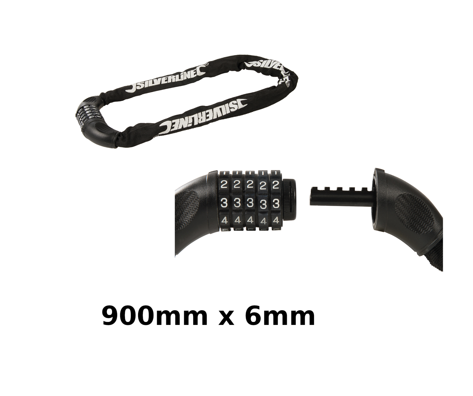 Silverline Chain Lock 6 X 900mm 5 DIGIT for sale online | eBay