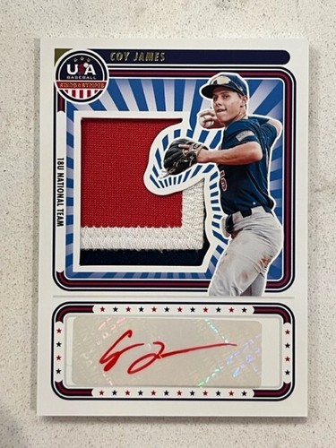COY JAMES 2024 Panini USA Baseball Stars & Stripes PATCH Auto # 4/25 ...