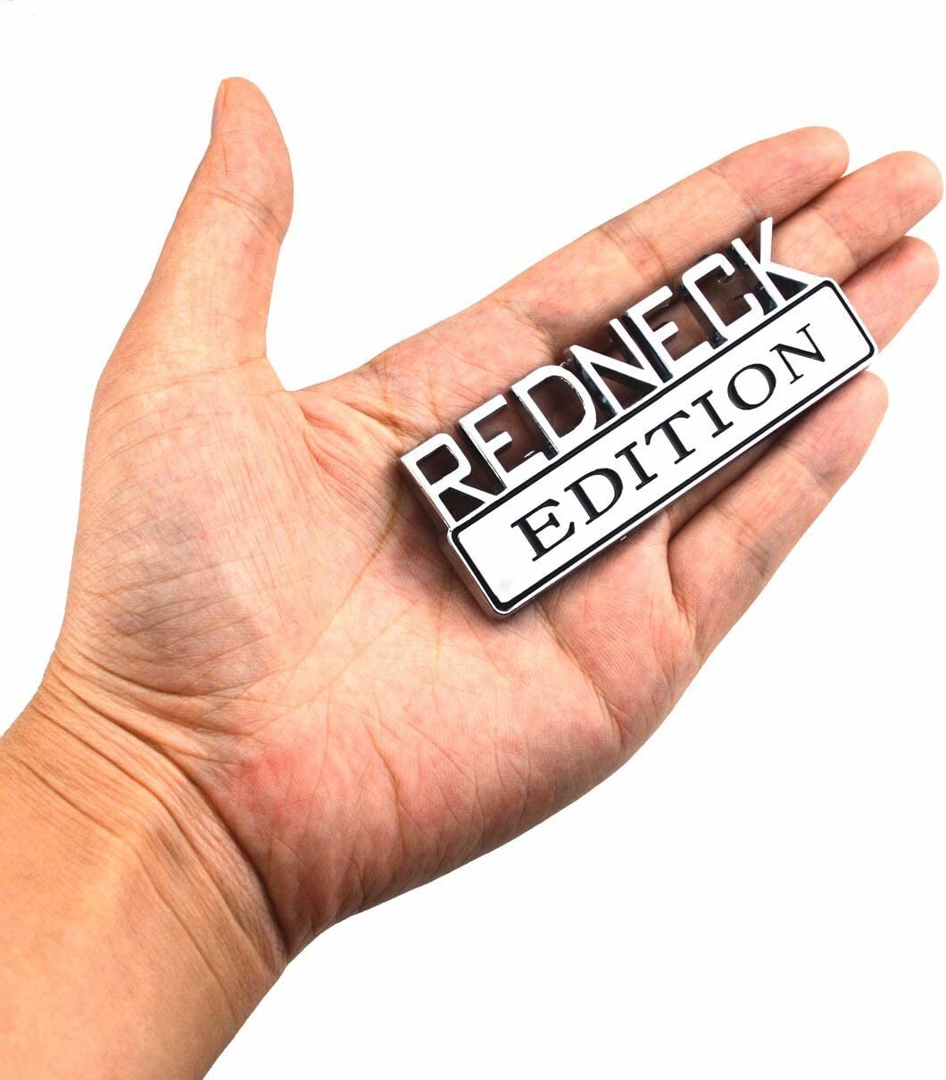 2x Chrome Black 3" REDNECK EDITION Decal Sticker Car Truck Emblem Badge ...