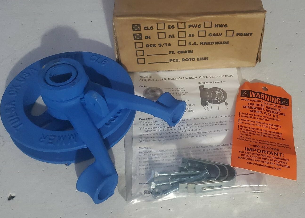 Roto Hammer CL6 Chain Sprocket Handwheel (4-1/4" - 5-3/4" D) | eBay