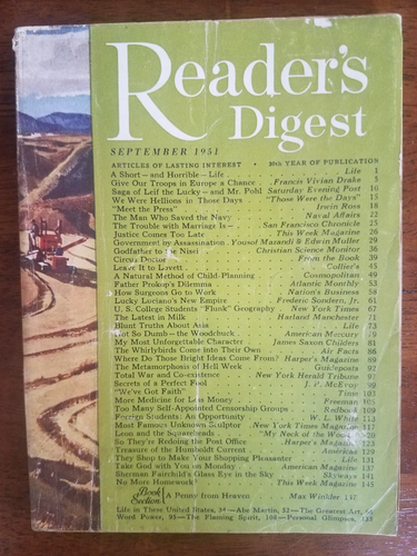 VINTAGE READER'S DIGEST SEPTEMBER 1953 | eBay