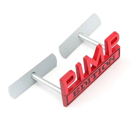 Red Pimp Edition Badge Car Front Grille Hood Emblem for F150 F250 F350 ...