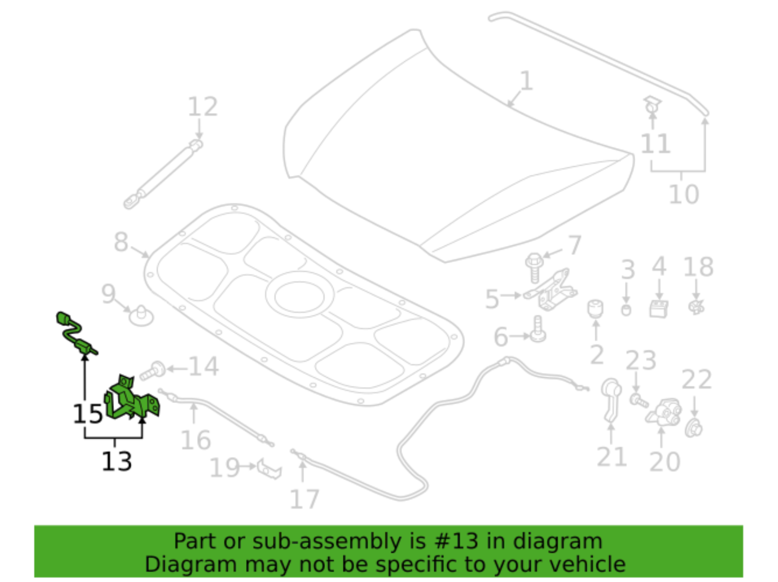 OEM 81130-2W001 Hood Lock Latch Fedex for Hyundai Santa Fe Sports SWB ...