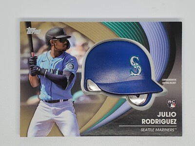 Julio Rodriguez GOLD Helmet Relic Rookie RC - 2022 Topps Update Series ...