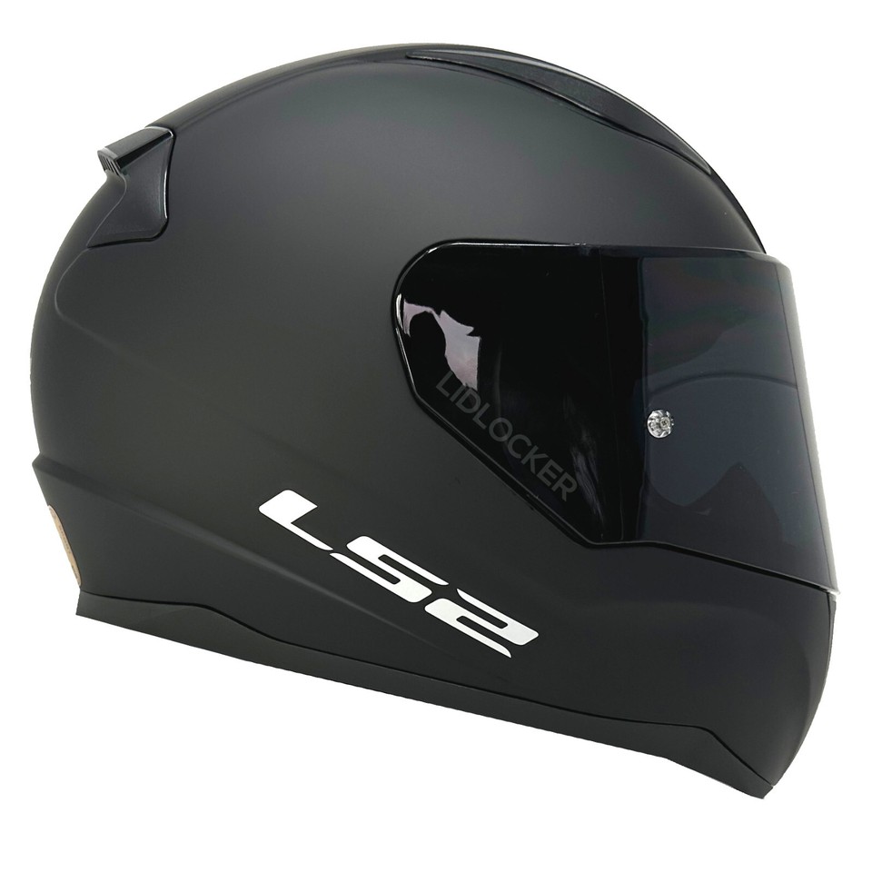 LS2 FF353 MATT BLACK FULL FACE MOTORCYCLE CRASH HELMET WITH COLOURED ...
