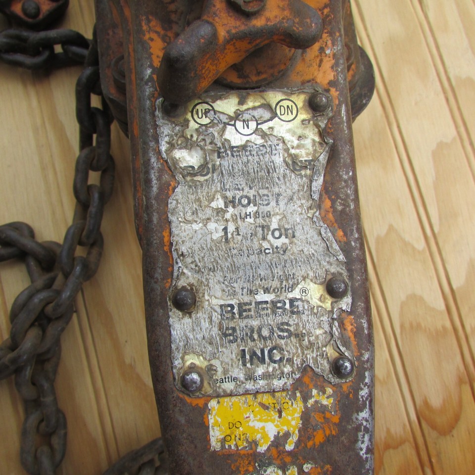 Beebe Bros. Ratchet Lever Hoist With Chain LH350 | eBay