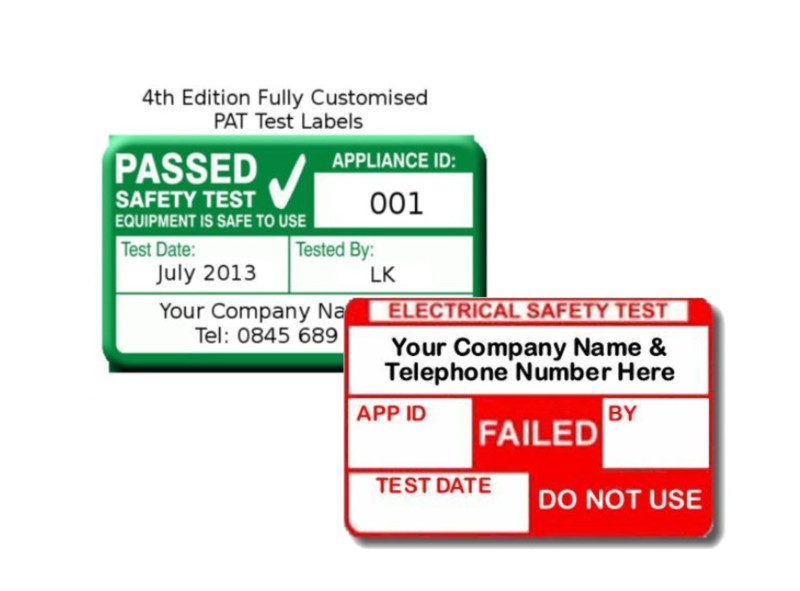 1040 4th Edition PAT Test Labels for Plugs | Grelly UK