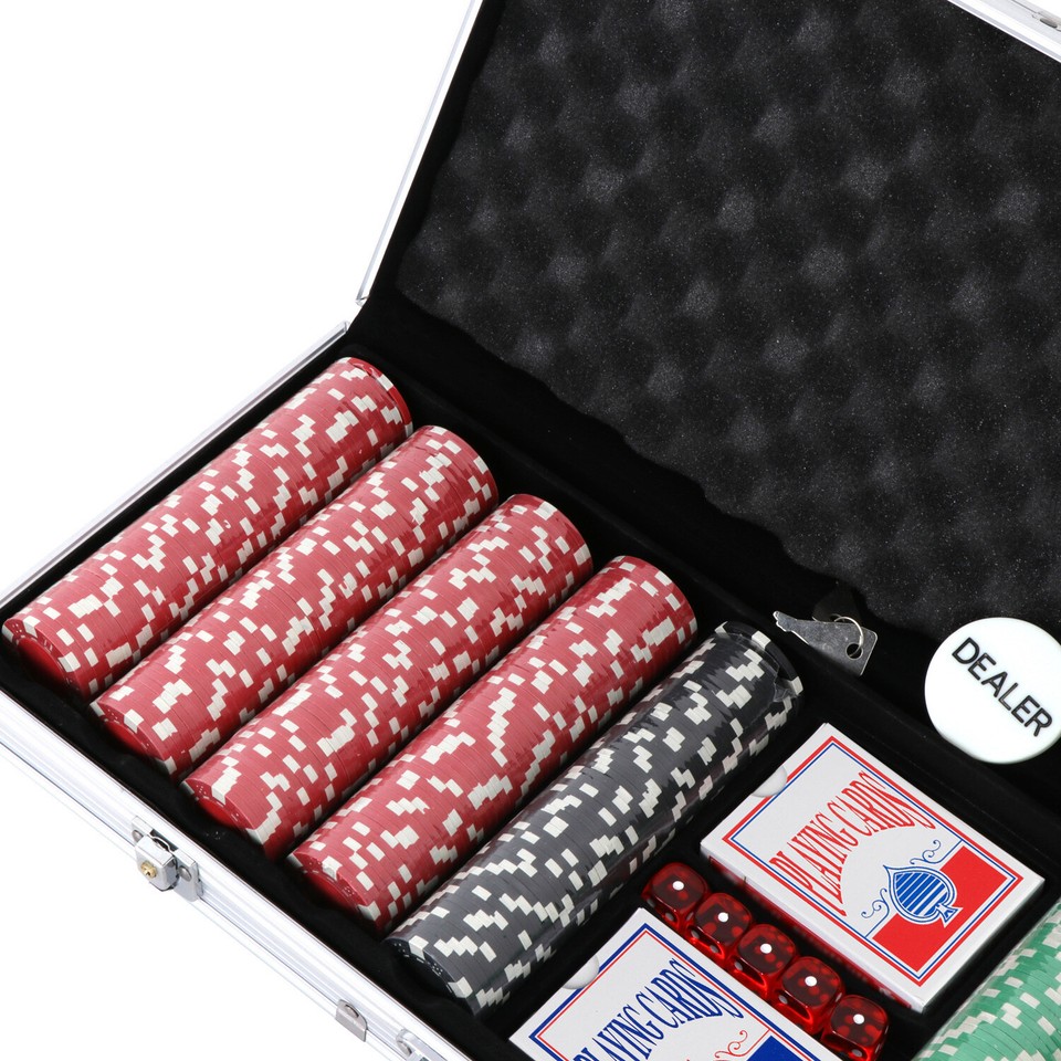 Poker Chips 500PCS 11.5 Gram Poker Chip Set Texas Blackjack Game w ...