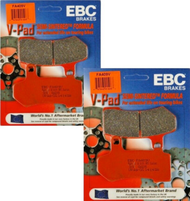 2 Sets EBC "V" Semi-Metallic Harley Brake Pads - FA409V | eBay