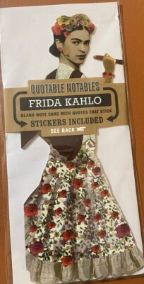 Frida Kahlo Blank Note Card with Sticker Quotes in English and in ...