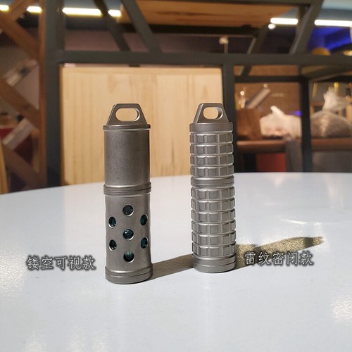 EDC Titanium Alloy Paracord Beads Perfume Storage Box EDC Outdoor Tools ...