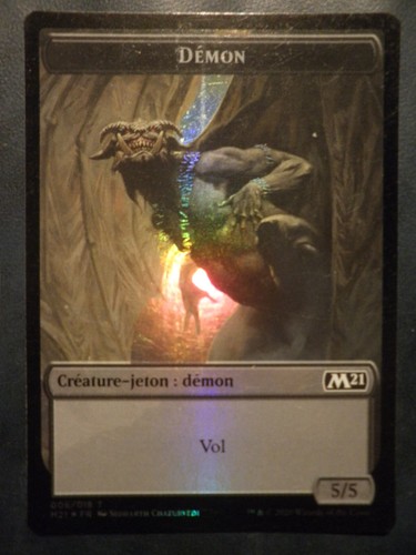 mtg magic 2021 m21 token FOIL double sided Demon 5/5 bird 2/2 Jeton ...