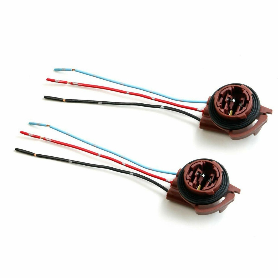 2pcs 3157 4157 Bulb Socket Brake Turn Signal Light Harness Wire Plug ...