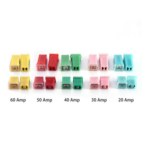 20Pcs Mini Square Fuses 20A 30A 40A 50A 60A AMP Automotive Fuses W ...