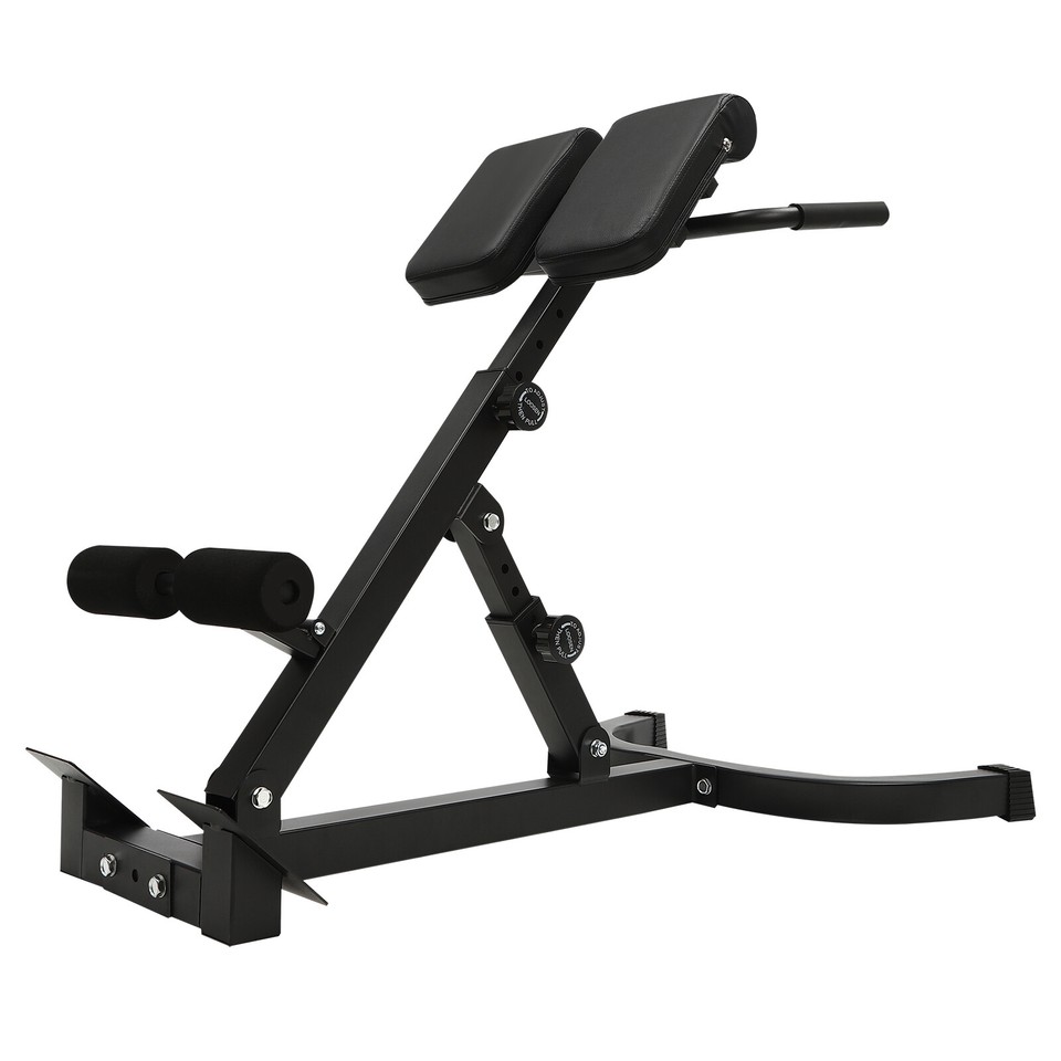 Roman Chair Back Extension Machine, Hyperextension Bench w/ Angle ...