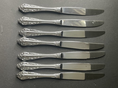 Wallace Home Dinner Knives Glossy Traditional Serving ware Set Of 7 ...