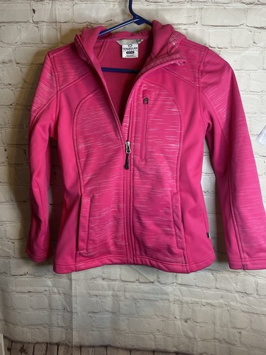 Magellan Girls Hooded Full Zip Fleece Soft Shell Jacket Large Pink | eBay