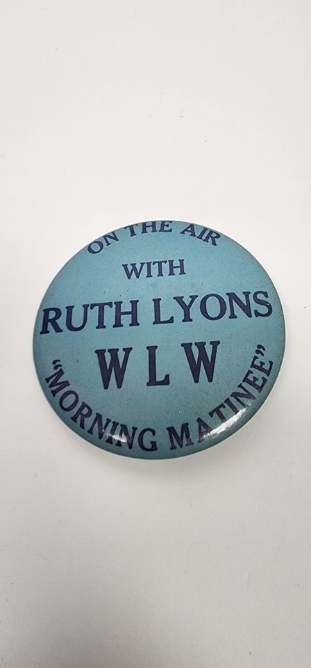 vintage promotional button for Ruth Lyons' "Morning Matinee" show on ...