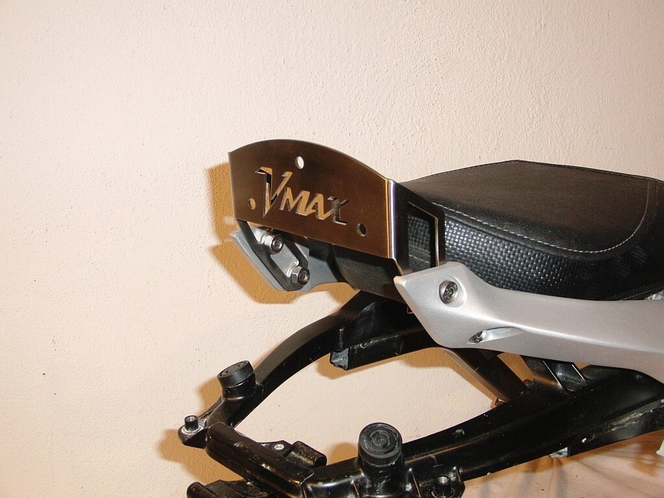 Sissybar End Plate, Fits Yamaha Vmax 1700 Sissybar, Black with Inlett ...