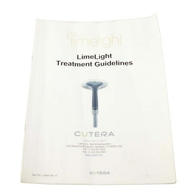 Cutera LimeLight Treatment Guidelines Rev. E June 2013 D0481 | eBay