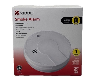 Kidde I9030, 5" Battery Ionization Smoke Alarm with Test Button | eBay