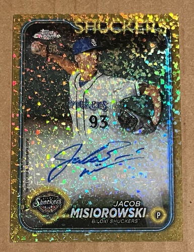 JACOB MISIOROWSKI 2024 Topps Pro Debut GOLD MINI-DIAMOND REFRACTOR AUTO ...