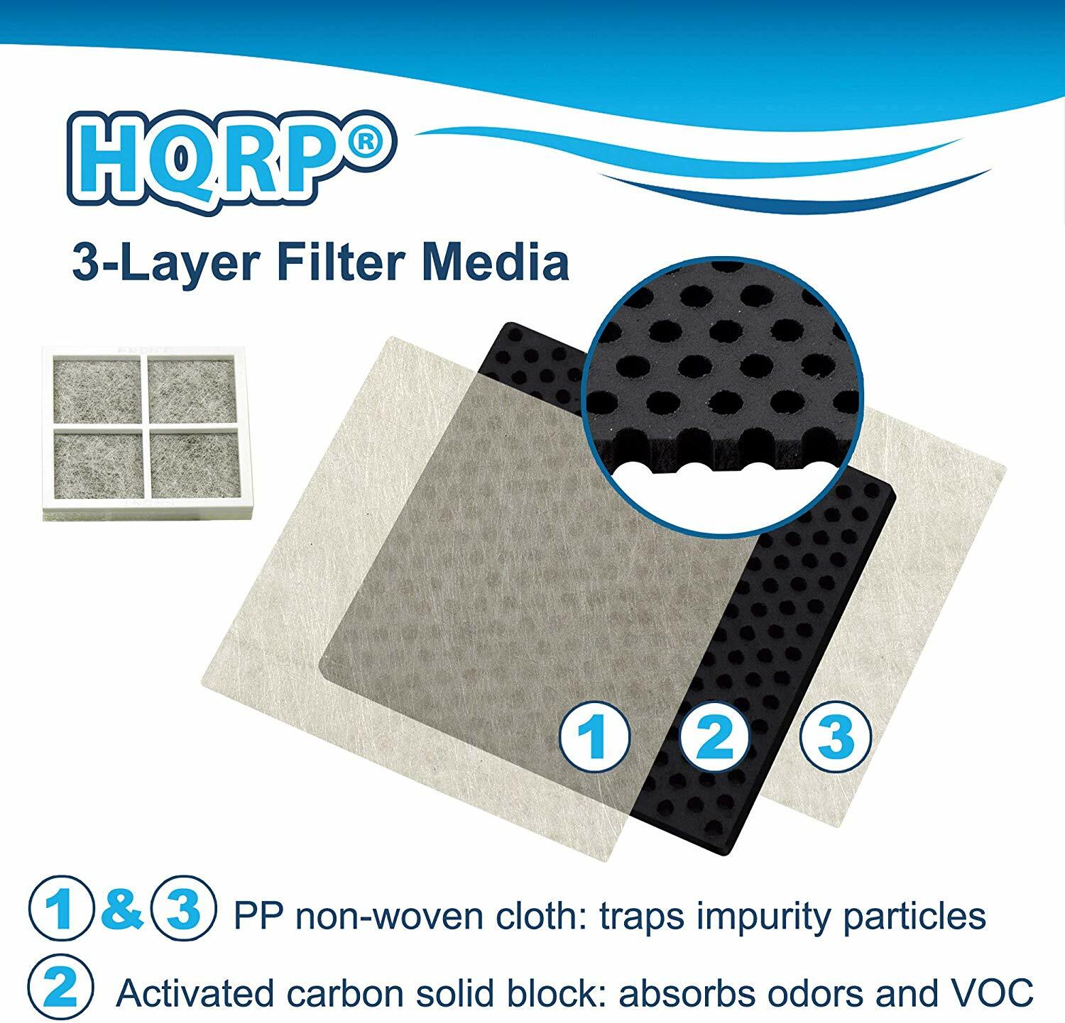 4-Pack HQRP Fresh Air Filter for LG LFX LMX LS Series Refrigerators ...