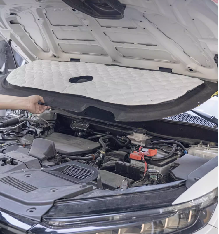 white Engine Hood Insulation Pad Soundproof Heat For Honda CR-V CRV ...