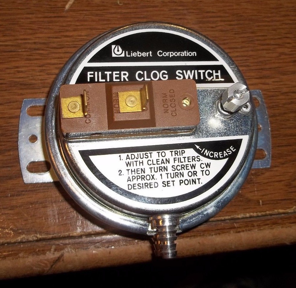 LIEBERT CO FILTER CLOG SWITCH AP4467 ADJUSTABLE RANGE .17 - 5.0 IN W.C ...