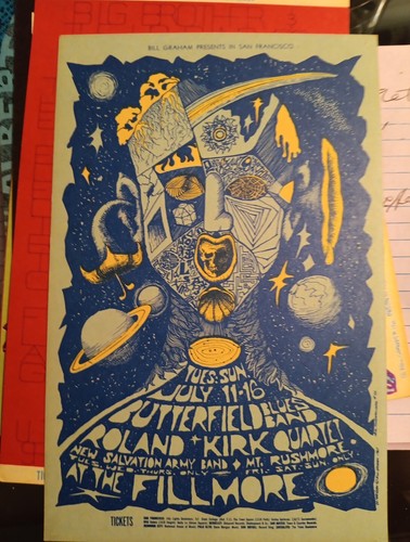Bill Graham Postcard BG72 Fillmore Butterfield Blues Band, Roland Kirk ...