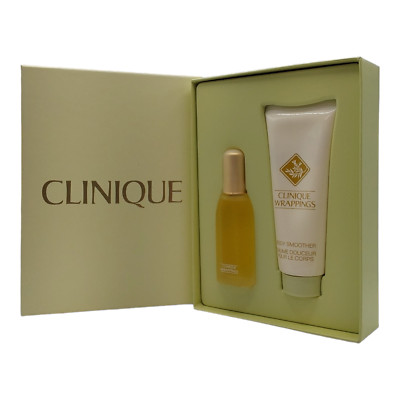 Clinique Wrappings Women 2pc Gift Set .85 oz Perfume + 3.4 oz Body ...
