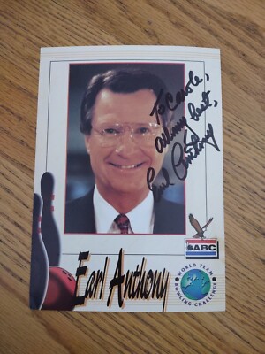 PROFESSIONAL BOWLER EARL ANTHONY AUTOGRAPHED PHOTO HAND SIGNED ...