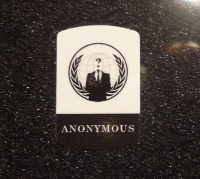 Anonymous Label / Aufkleber / Sticker / Badge / Logo 1,9cm x 2,8cm [322 ...