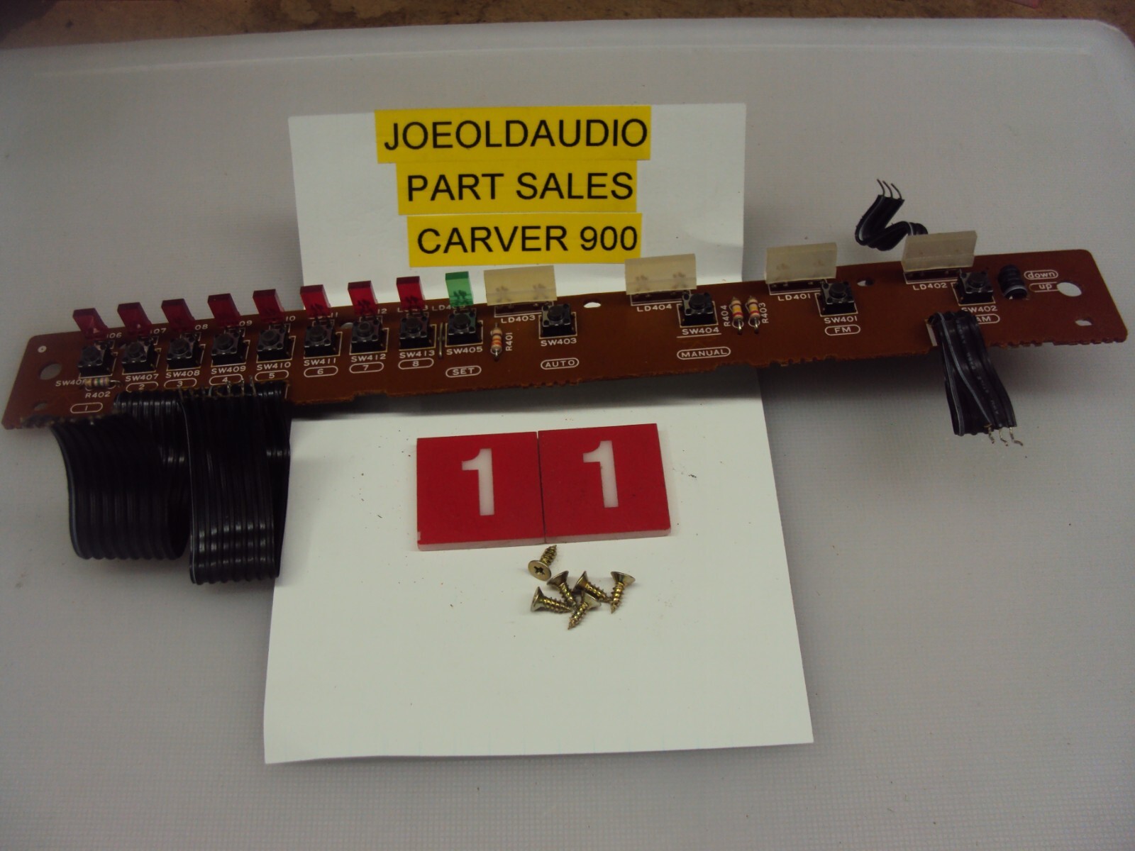 Carver 900 Receiver LED/Switch Board P/N CSW-552. Tested Parting Out ...