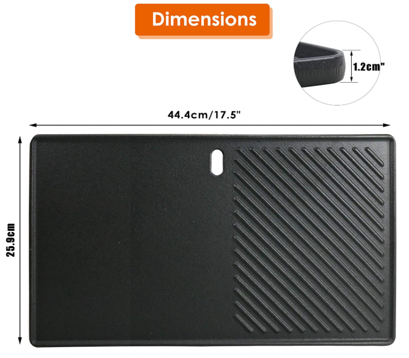 7637 Grill Cooking Griddle for Weber Spirit I & II 200 - E210 E220 S210 ...