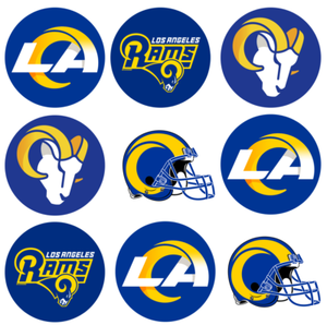 Los Angeles Rams Edible Image Topper. Edible Round Pre Cut Stickers. | eBay