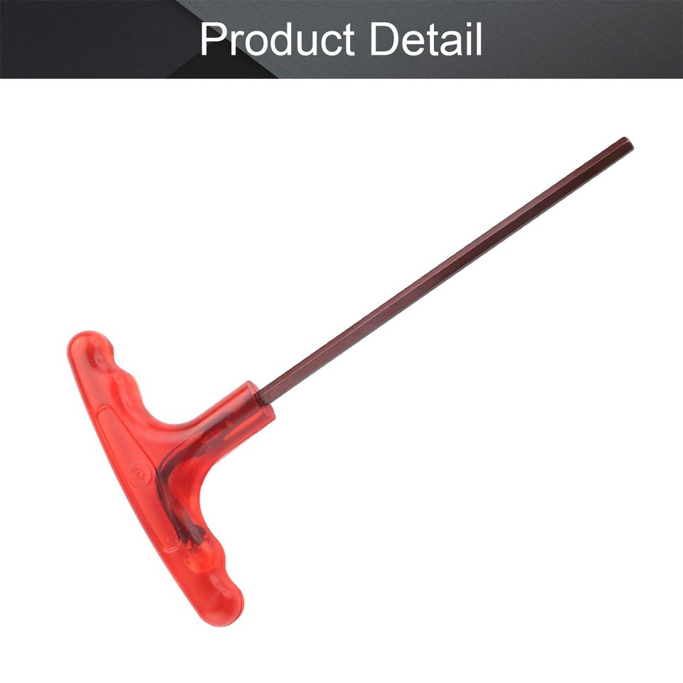 5mm T-Handle Allen Wrench Metric S2 Steel T-Handle Hex Key 190mm Length ...