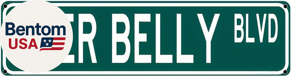 Vintage Beer Belly Metal Tin Sign – Funny Retro Bar Wall Decor for Home ...