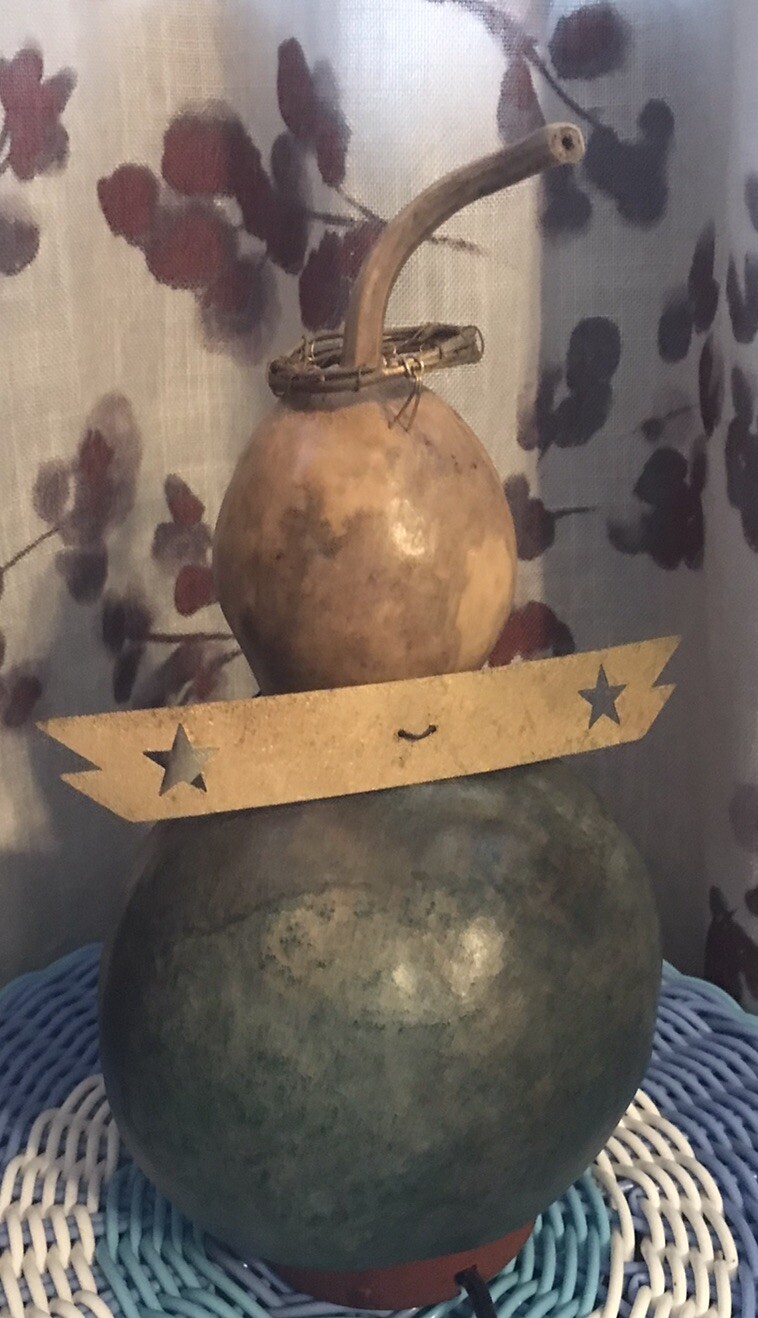 Meadowbrooks Angel Shaped Gourd Cute! About 8” Tall Primitive Decor | eBay