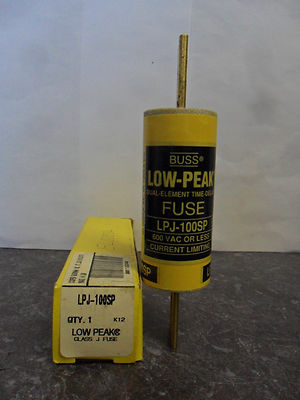 New Bussmann LPJ-100SP 100 Amp Fuse Class J Shawmut AJT100 600 Volts ...